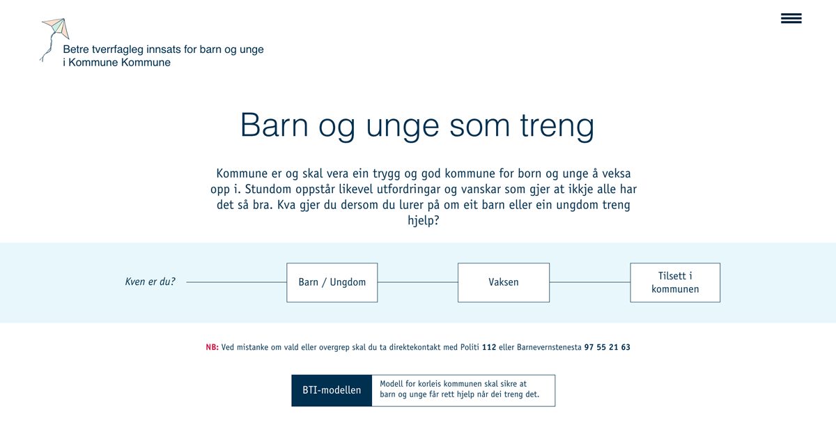 Tiltak og tjenester for barn og unge i kommunen – Verdal – BTS